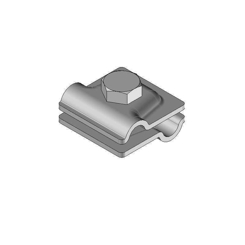 Stainless steel clamp for round conductors