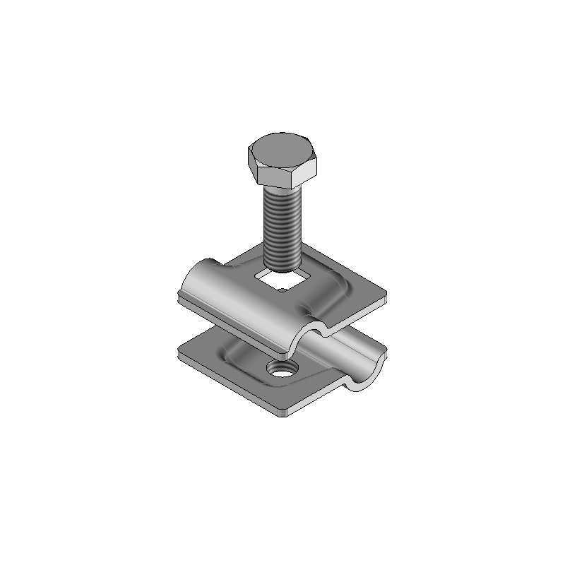 Stainless steel clamp for round conductors