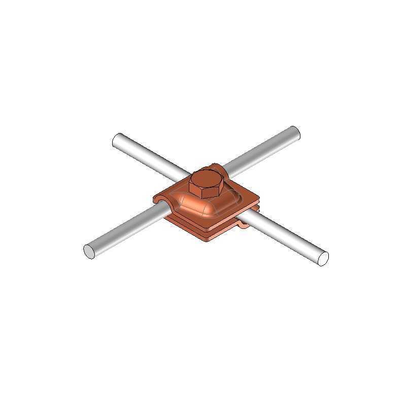 Stainless steel clamp for round conductors
