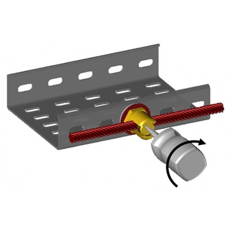 Brass cable holders mounted with bimetallic washers, stud an