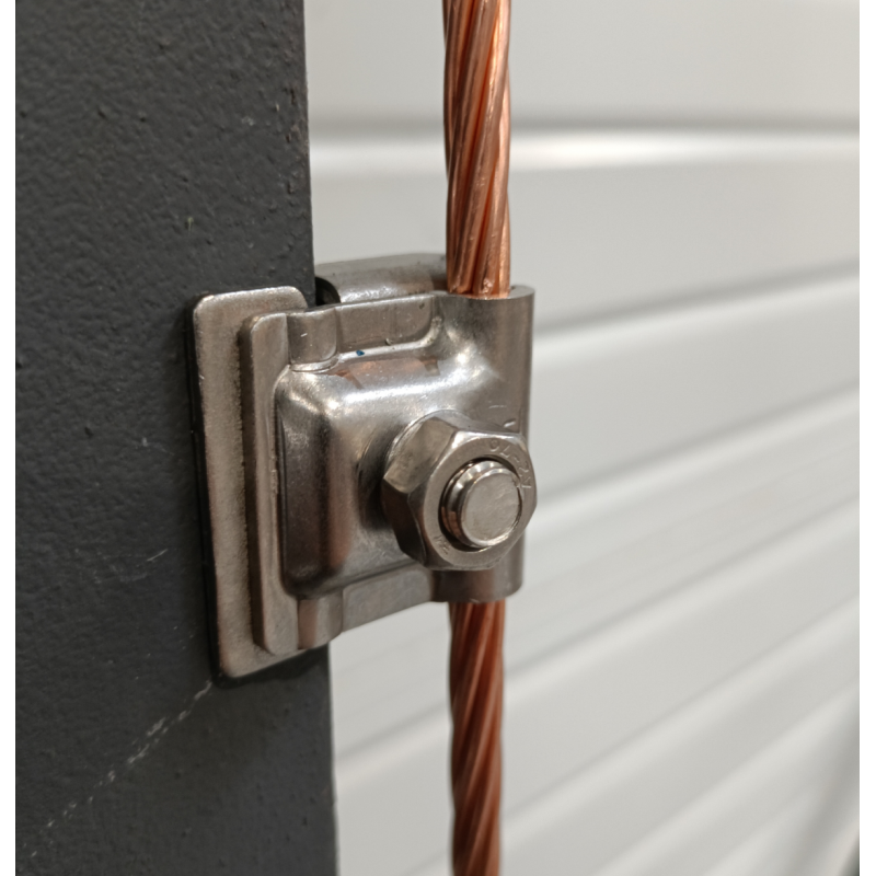 Raccords pour liaison équipotentielle sur charpente d'épaisseur 8mm max.