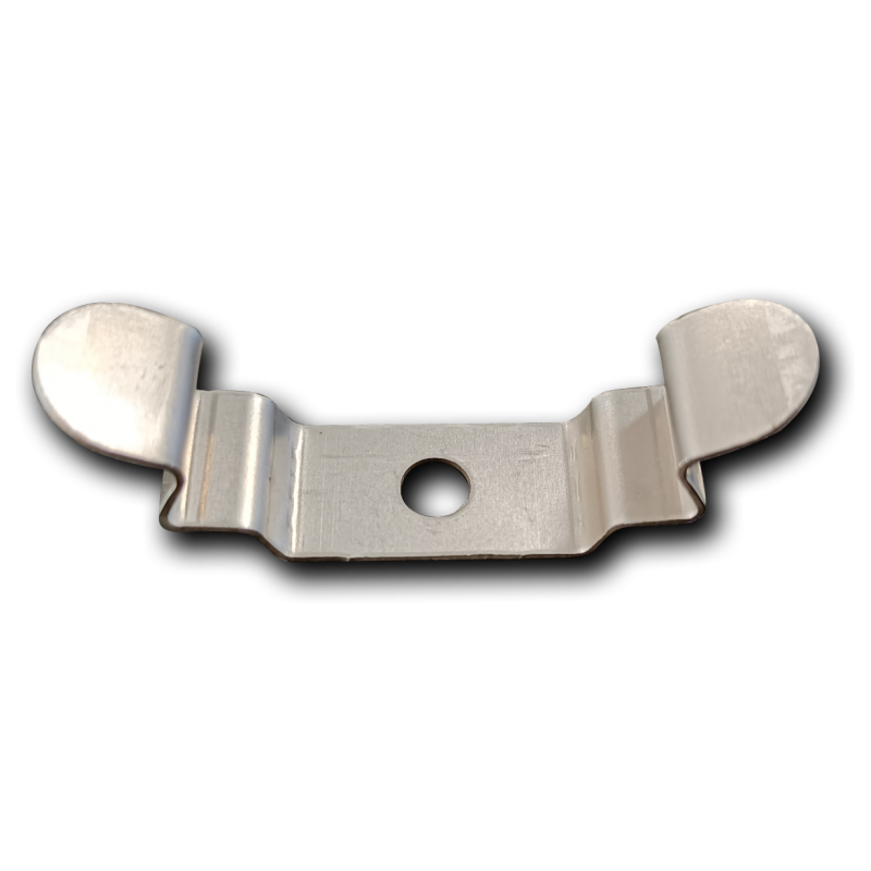Stainless steel clip for flat conductor