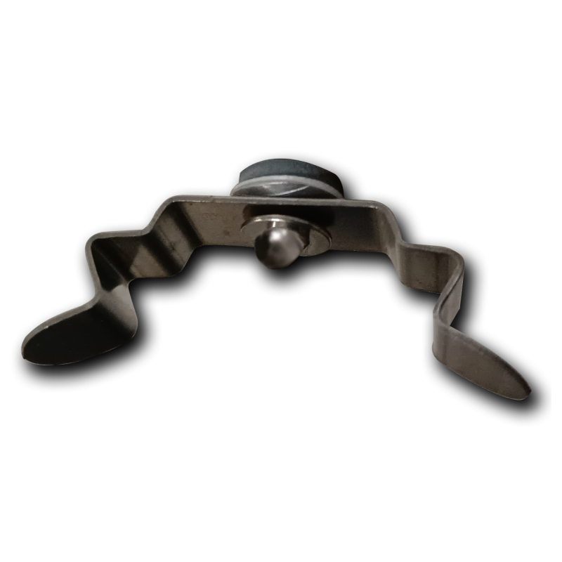 Stainless steel clip for flat conductor