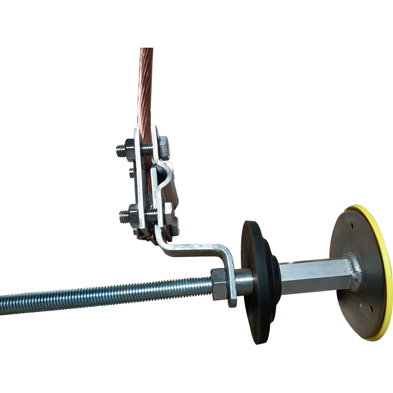 Earth terminal for waterproof wall crossing