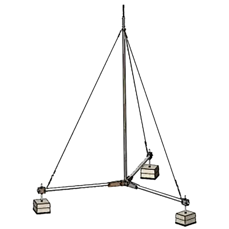 Self-ballasted tripods for ESE rods