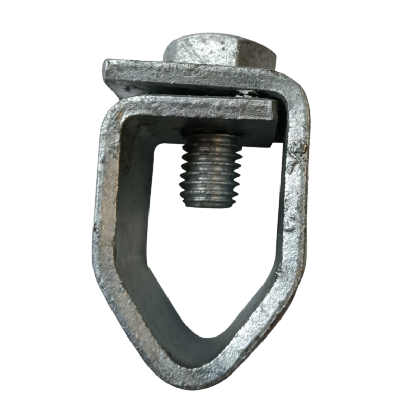 Galvanized Earth rod to conductor clamp