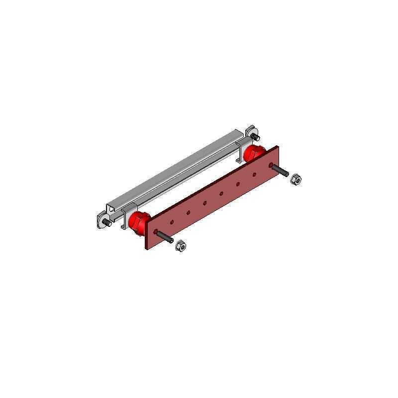 Equipotential bonding bars mounted onto galvanized rail