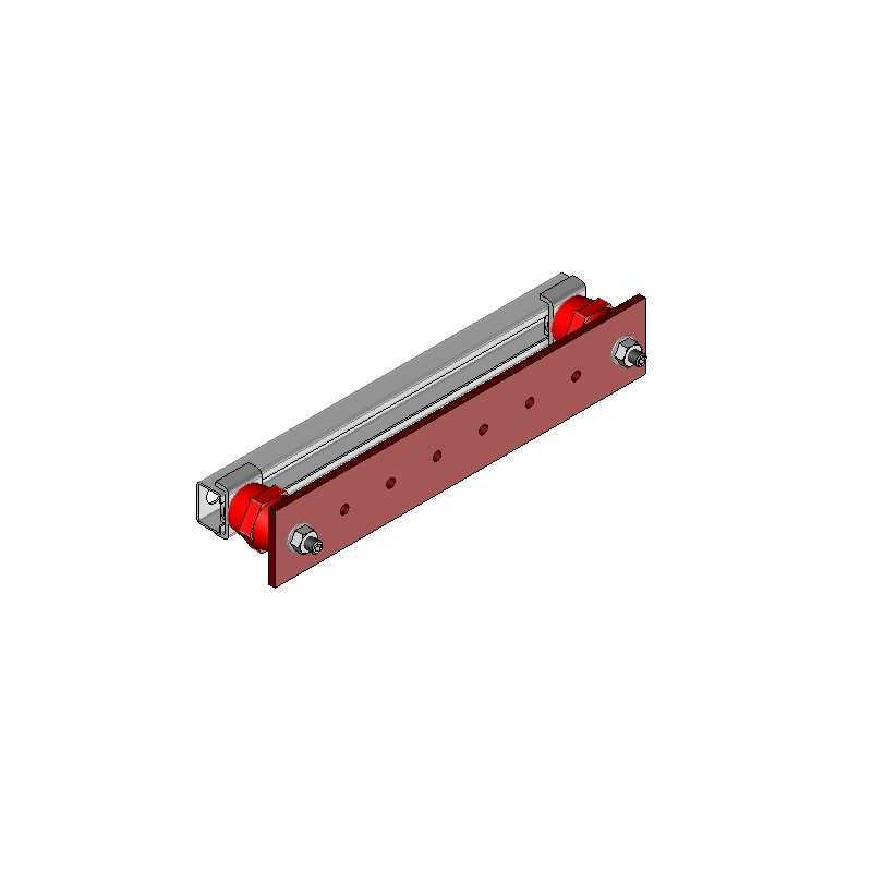 Equipotential bonding bars mounted onto galvanized rail